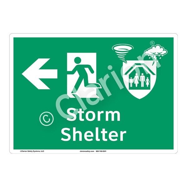 Clarion Safety Systems ANSI/ISO Compliant Storm Shelter Safety Signs ...