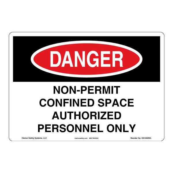 Clarion Safety Systems OSHA Compliant Danger/Non-Permit Safety Signs ...