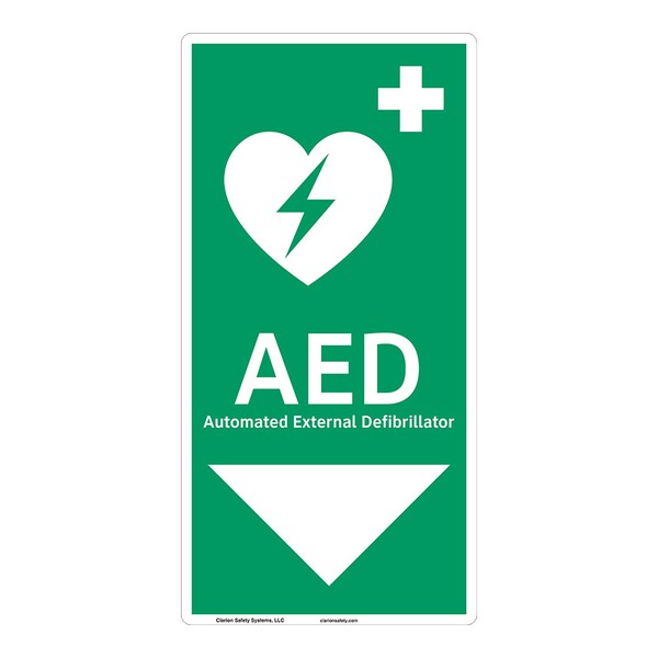 Clarion Safety Systems ANSI/ISO Compliant AED Safety Signs Indoor ...
