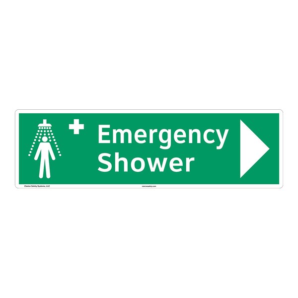 Clarion Safety Systems Emergency Shower Safety Signs Indoor ...