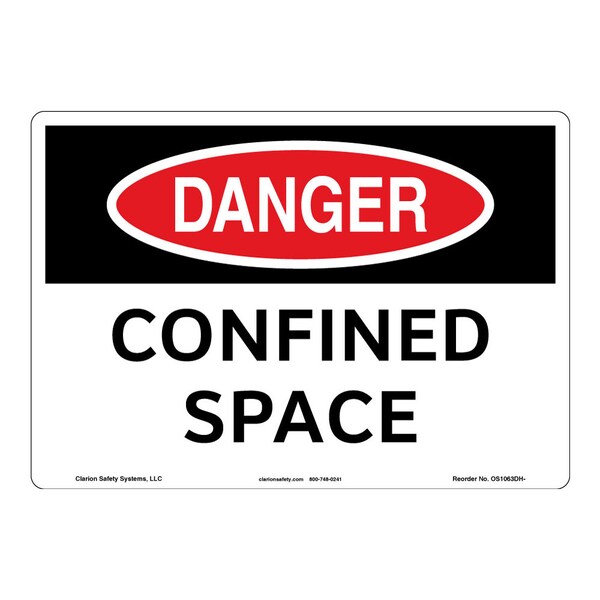 Clarion Safety Systems OSHA Compliant Danger/Confined Space Safety ...