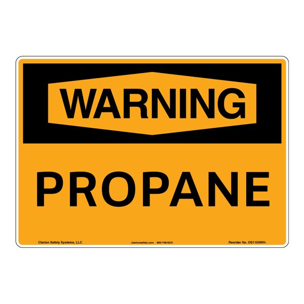Clarion Safety Systems OSHA Compliant Warning/Propane Safety Signs ...