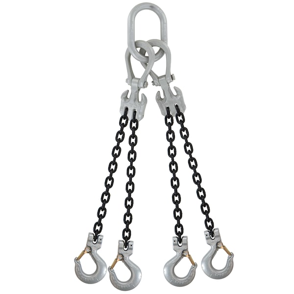 Us Cargo Control 3/8" x 10', Crosby Adjustable 4Leg Chain Sling w ...