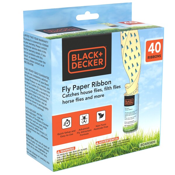 Black & Decker Fly Trap Paper Strips Gnat Traps for House 40 Pack 2pk ...