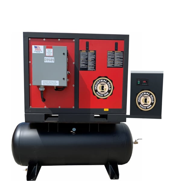 Industrial Gold Rotary Screw Compressor 20hp 3phase 460-480V, R203ENC ...