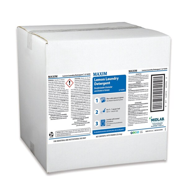 Midlab Lemon Laundry Detergent Powder 409900-50 | Zoro