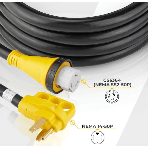 Cutting Edge Power 50A NEMA 14-50P to CS6364 NEMA SS2-50R Generator ...