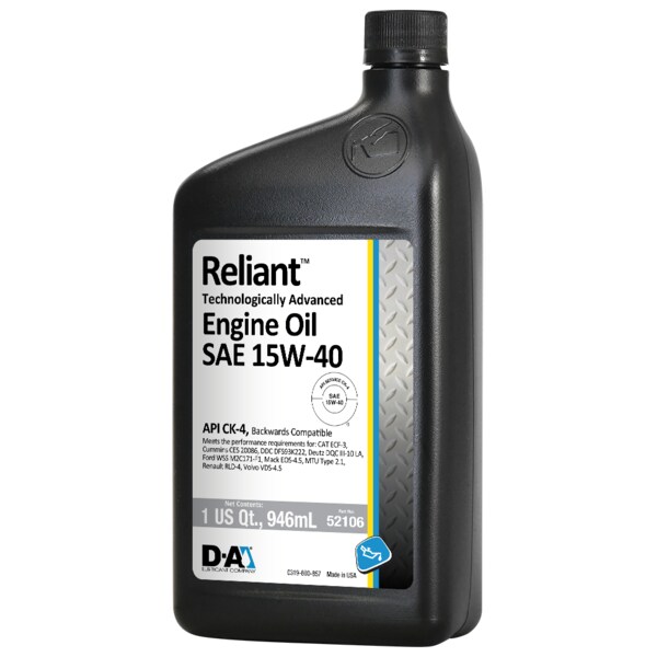 D-A Lubricant Co D-A Reliant Heavy Duty Engine Oil SAE 15W40, CK-4 - 12 ...