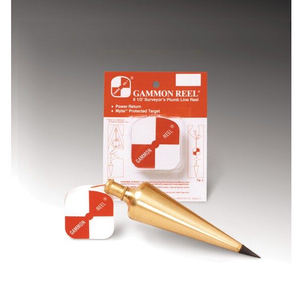 Gammon Reel Gammon Reel 001 6-1/2Ft (1.9m) Orange Cord for Surveyors 15 ...