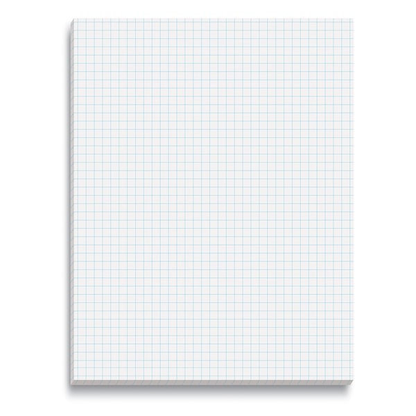 Better Office Products Graph Paper Pad, 17in. x 11in. 50 Sheets, Double ...