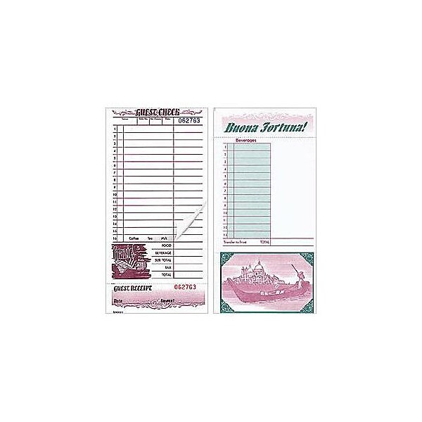 Rdw 2-Part Loose Italian Guest Checks, 250 Count, PK8 3143LSE | Zoro