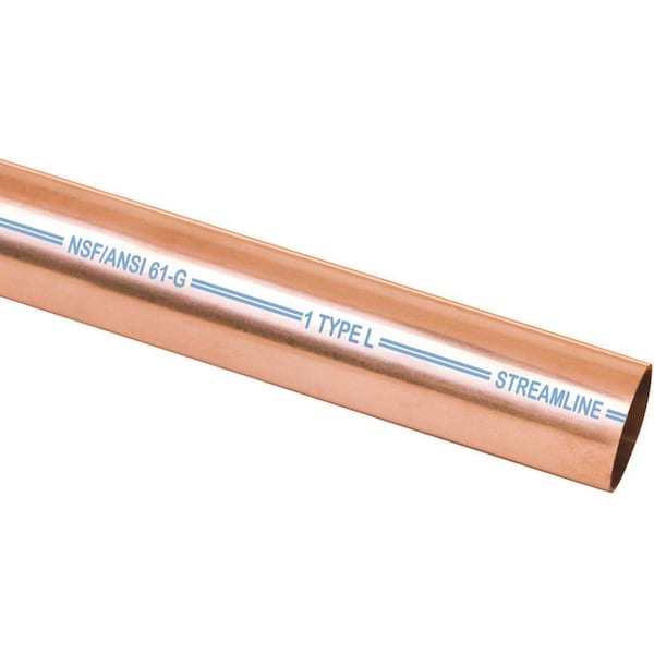 Streamline 1 in. x 20 ft. Copper Type L Pipe LH10020 | Zoro