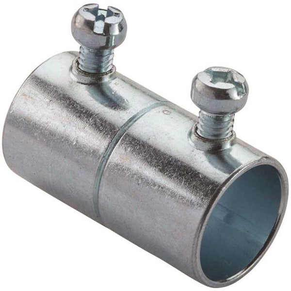 Halex EMT Coupling, 1 in, Set Screw, Steel, Galvanized 62810 | Zoro