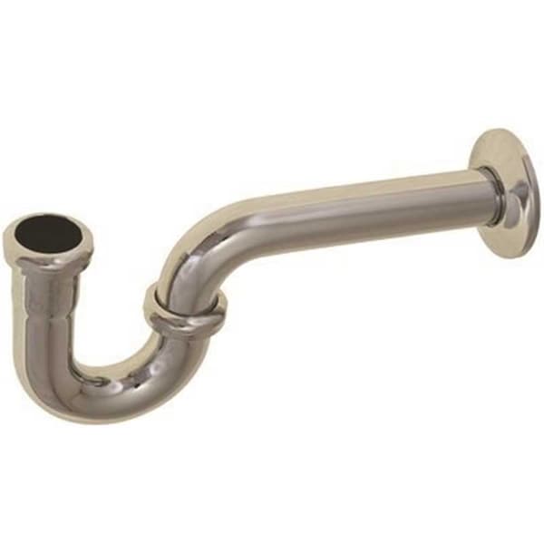 Premier Brass P-Trap with Cleanout, 1-1/2 in., 17-Gauge Chrome 20360 | Zoro