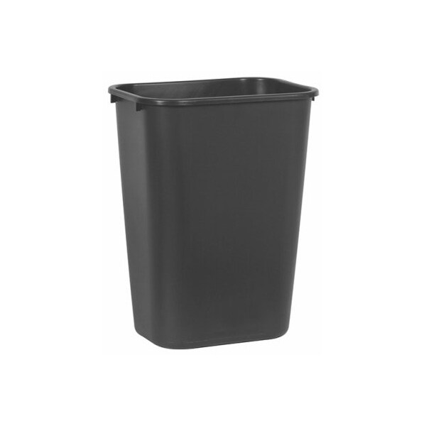 Rubbermaid 2957 Waste Basket, 41.25 qt Capacity, Plastic, Black, 19-7/8 ...