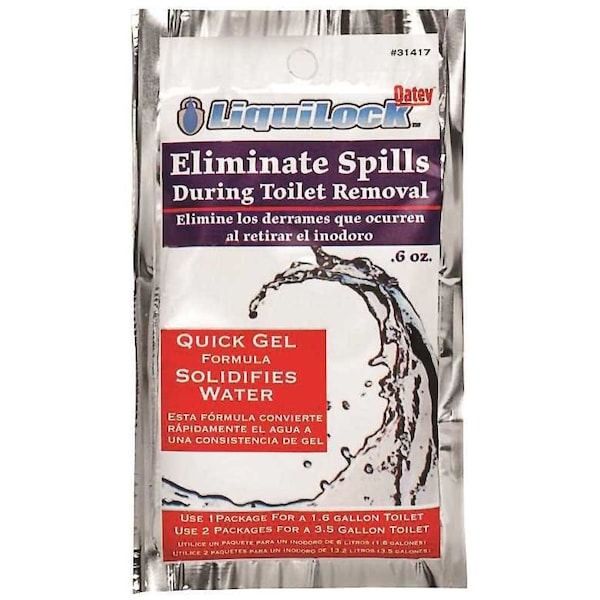 Oatey Liquilock 6 oz. Toilet Water Solidifier Gel 31417 | Zoro