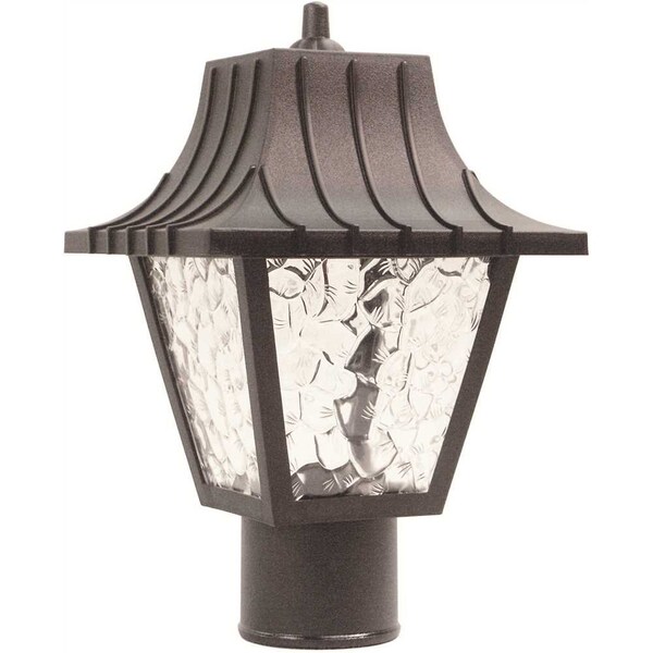 Liteco Medium 1-Light Black Outdoor Colonial Style Post Top Fixture ...