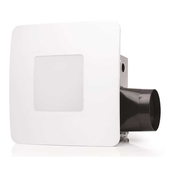 Revent 80 CFM Easy Installation Bathroom Exhaust Fan with LED Lighting ...