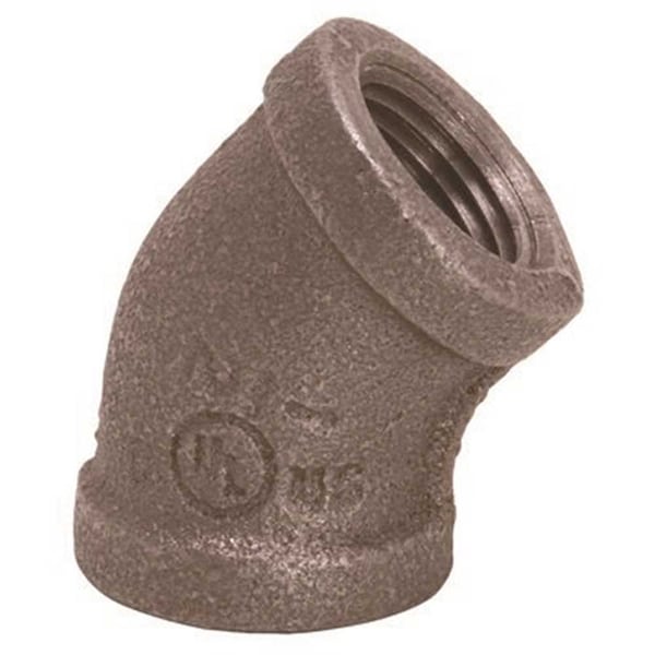 Proplus 3/4 Black Malleable 45-Degree Elbow 45026 | Zoro