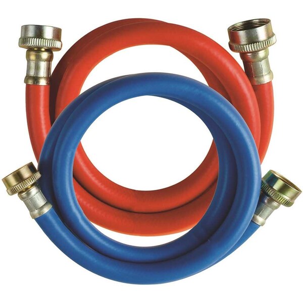 Durapro 4 ft. Red and Blue PVC Washing Machine Fill Hose - Pair 531070 ...