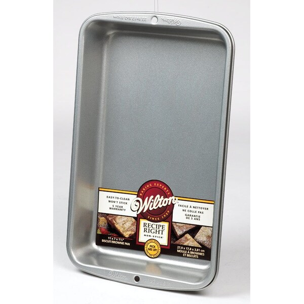 Wilton Biscuit and Brownie Pan 7-in W X 11-in L Silver Silver 191003184 ...