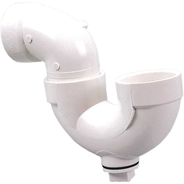 Nibco 1-1/2 in. PVC DWV Hub x Hub x Cleanout P-Trap C4884HD112 | Zoro