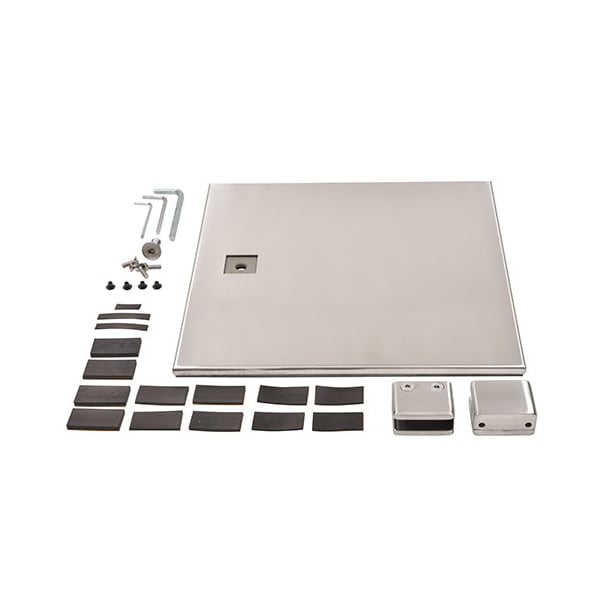 Cr Laurence Brushed Stainless Free Standing Post Base - End Left base ...