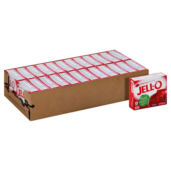 Jell-O Jell-O Instant Powdered Cherry Gelatin Dessert 3 oz., PK24 ...