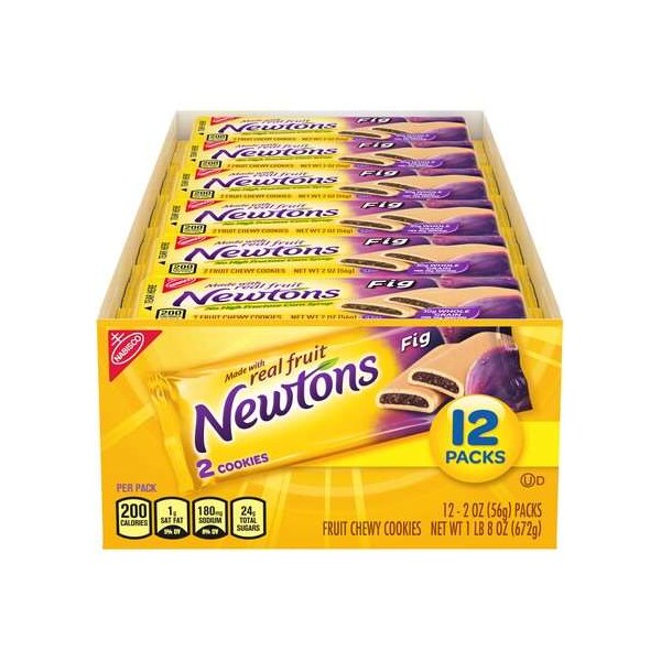 Newtons Nabisco Fig Newton Single Serve Snack 2 oz. Packet, PK48 03744 ...