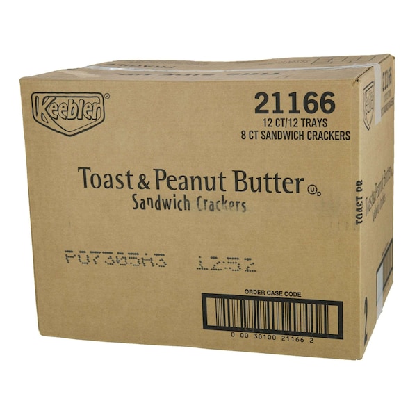 Keebler Kings Blend Toasted & Peanut Butter Cracker 1.8 oz., PK144 ...