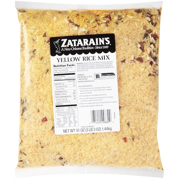 Zatarains Zatarain's Yellow Rice 51 oz., PK6 Z09880 | Zoro