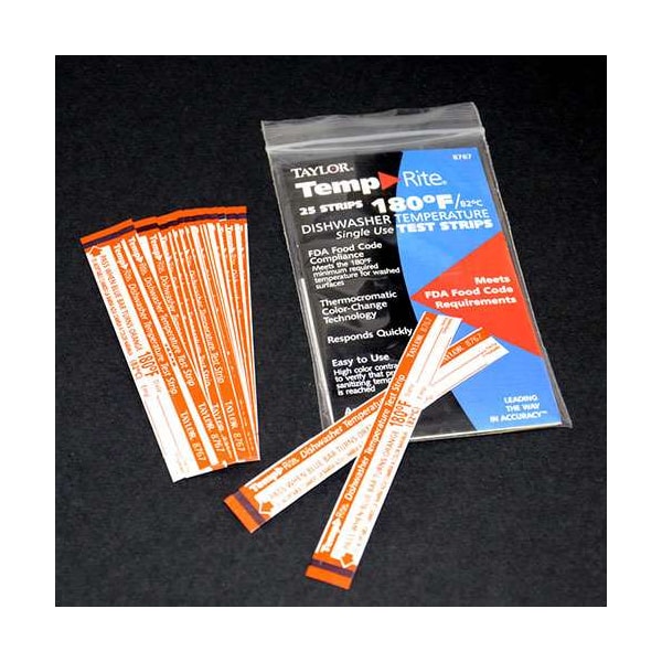 Taylor Taylor Temprite Dishwasher Temperature Test Strips, PK12 8767J ...