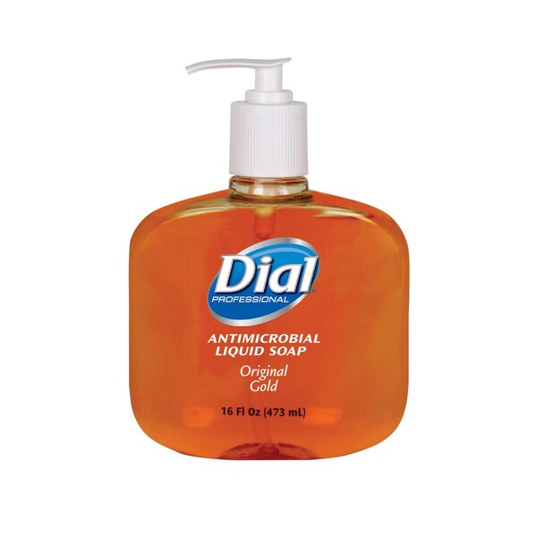Dial Dial Gold Antimicrobial Liquid Hand Soap Pump 16 oz., PK12 ...
