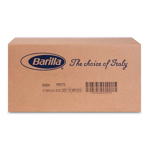 Barilla Barilla Pipette Bulk Pasta 160 oz. Pack, PK2 1000002834 | Zoro