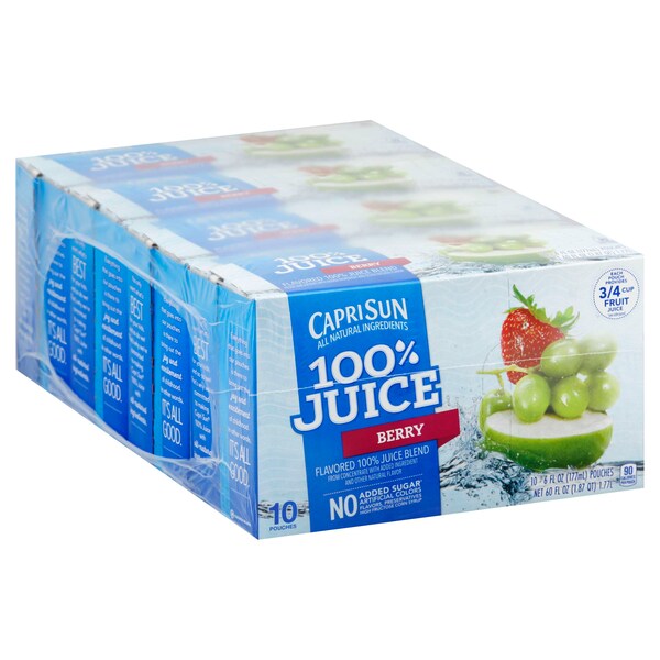 Capri Sun Beverage Berry Breeze 6 fl. oz., PK40 10087684001445 | Zoro