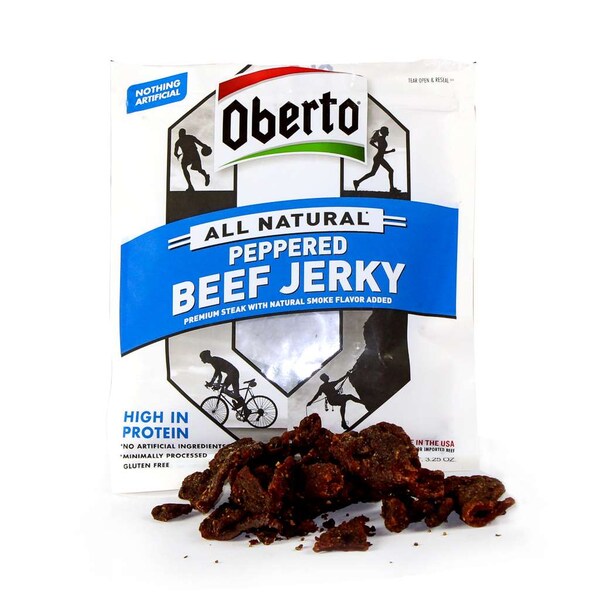 Oberto Oberto Peppered Beef Jerky 3.25 oz., PK8 1764 | Zoro