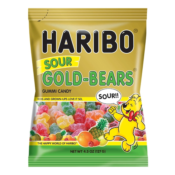Haribo Sour Gold-Bears 4.5 oz., PK12 31220 | Zoro
