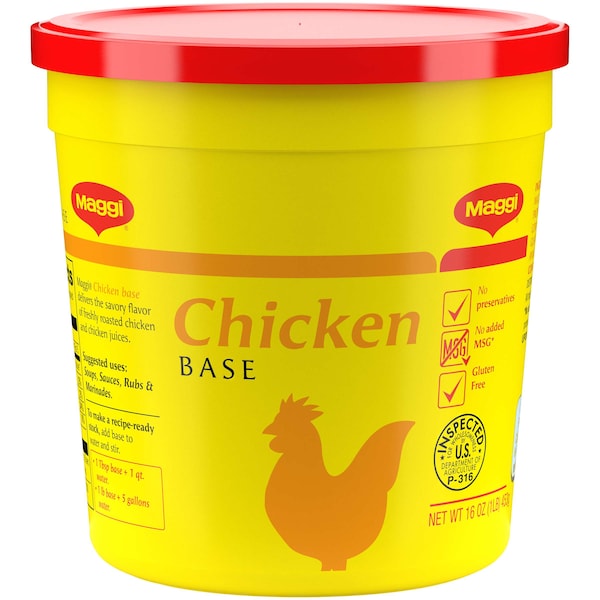 Maggi Maggi Chicken Base (No Added MSG) Gluten Free 1lbs, PK6 ...