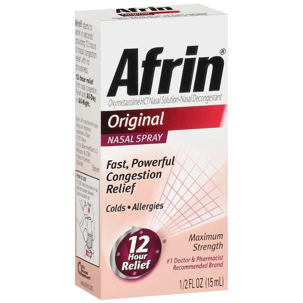 Afrin Afrin Original 12 Hour Nasal Spray .51 fl. oz. Bottle, PK36 ...