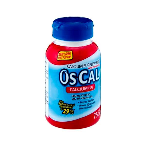 Oscal Calcium Plus Vitamin D3 Supplement, 75 Tablets, PK18 165476 | Zoro