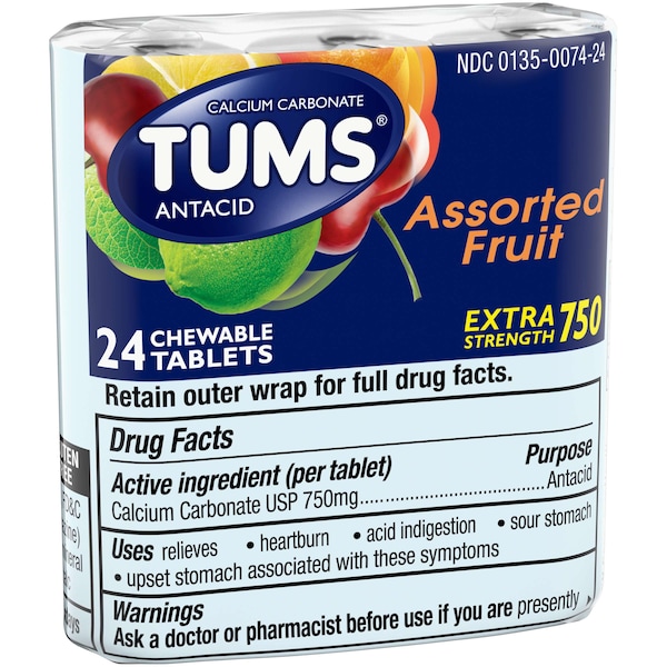 Tums Tums Assorted Fruit Tablets 24 Roll, PK72 739389D | Zoro