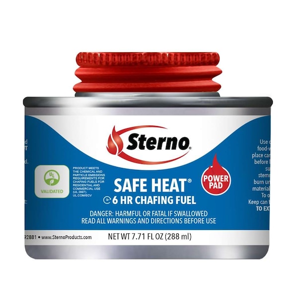 Sterno 6 Hour Sterno Safe Heat Wick Chafing Dish Fuel W/ Power Pad ...