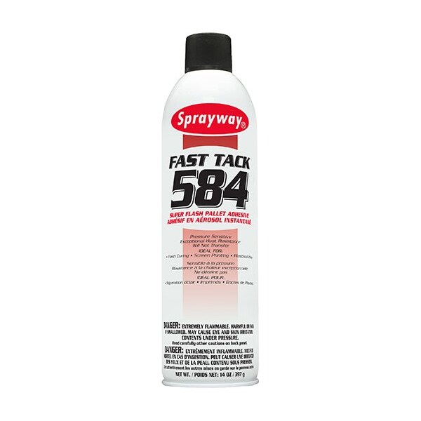 Sprayway Fast Tack 584 Super Flash Pallet Adhesive, 12PK SW584 | Zoro