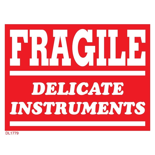 Decker Tape Products Label, DL1779, FRAGILE DELICATE INSTRUMENTS, 3" X ...