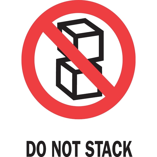 Decker Tape Products Label, DL4080, DO NOT STACK, 3" X 4" DL4080 | Zoro