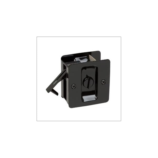 Delaney Hardware POCKET DOOR LOCK PRIVACY BLACK 270114 | Zoro