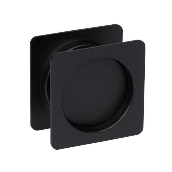 Delaney Hardware Contemporary Square Black Hall, Closet Passage Sliding ...