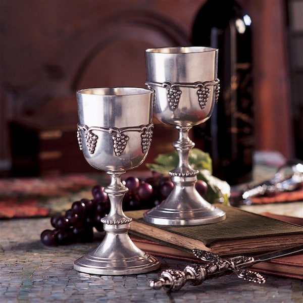 Design Toscano Italian Grape Harvest Pewter Goblets, PK 2 PA9999 | Zoro