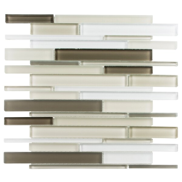 Andova Tiles Flashback Glass Brick Joint Mosaic Wall and Floor Tile ...