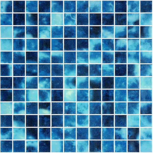 Andova Tiles Mediterranean 12" x 12" Straight Edge Glass Mosaic Sheet ...